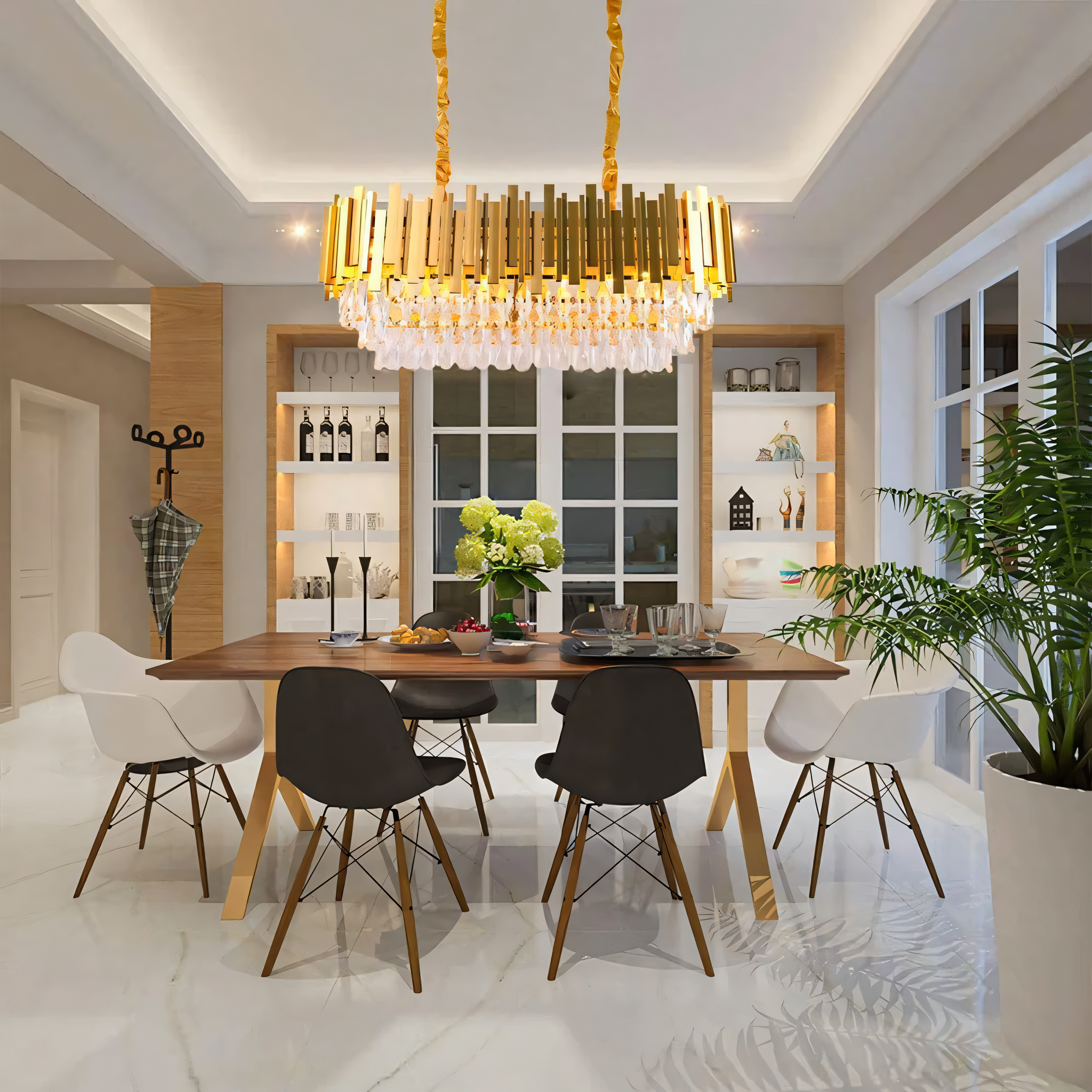 Golden Mamba Oval Chandelier – Luxury Lighting Company